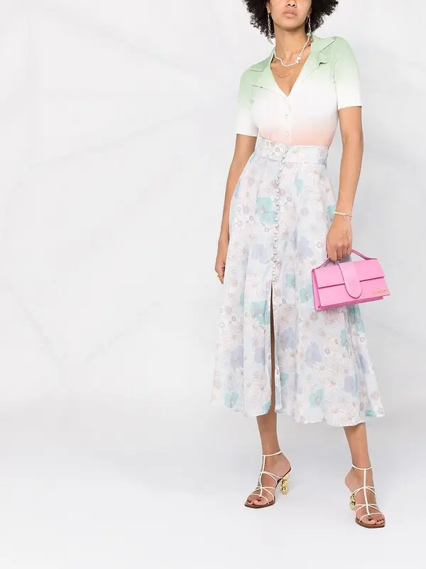 Sandro Floral-print A-line Skirt