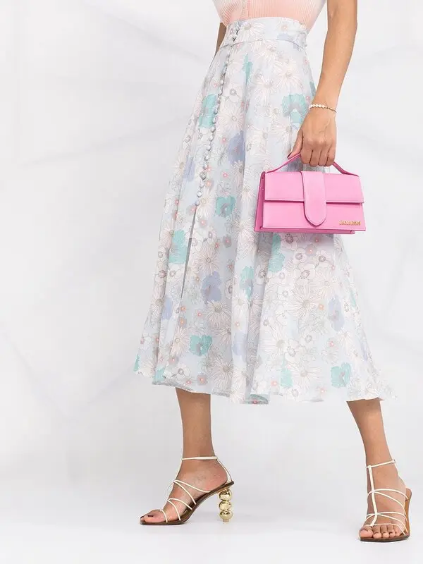 Sandro Floral-print A-line Skirt
