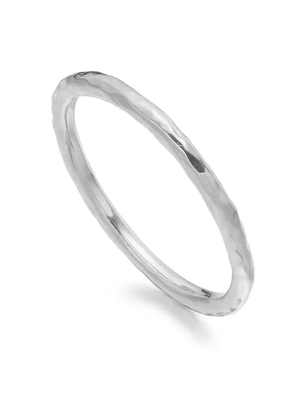 Monica Vinader Siren Hammered Ring - Silver