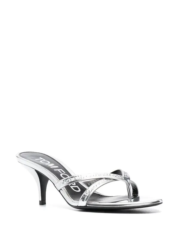 TOM FORD Metallic Leather Sandals