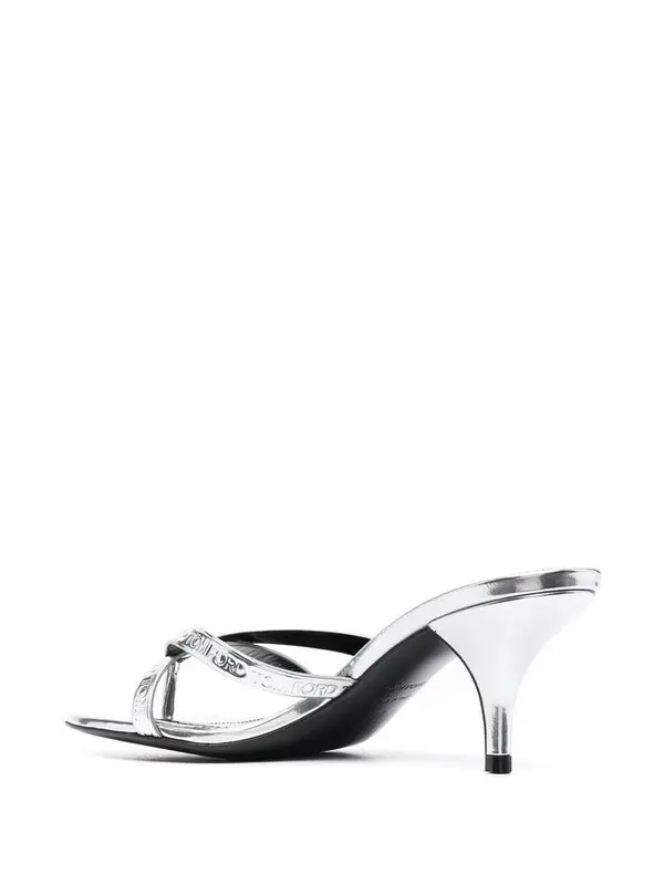 TOM FORD Metallic Leather Sandals