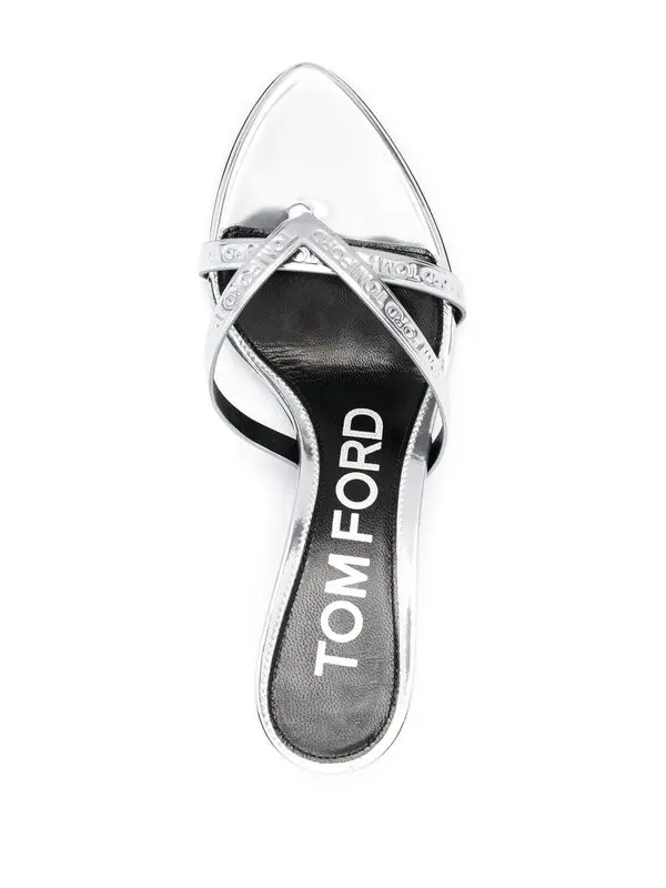 TOM FORD Metallic Leather Sandals