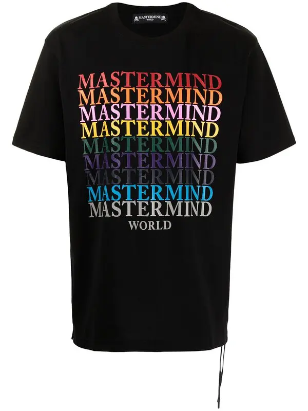 MASTERMIND WORLD Multi-logo Print T-shirt - Black