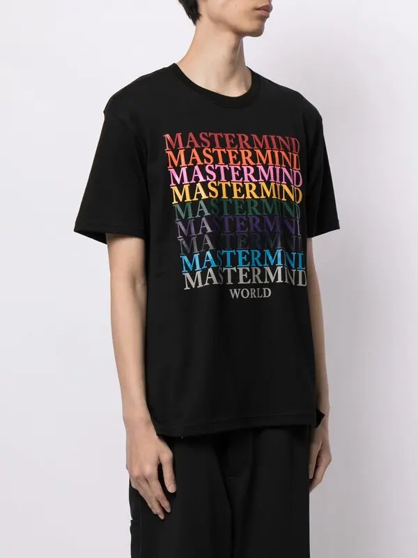MASTERMIND WORLD Multi-logo Print T-shirt - Black