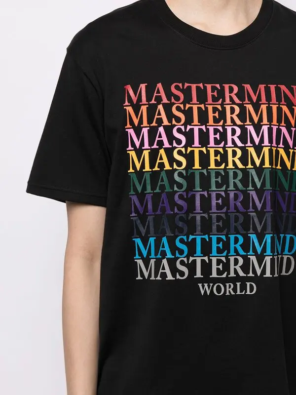 MASTERMIND WORLD Multi-logo Print T-shirt - Black