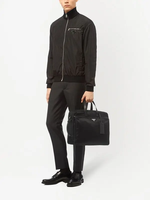 Prada Re-nylon And Saffiano Leather Briefcase