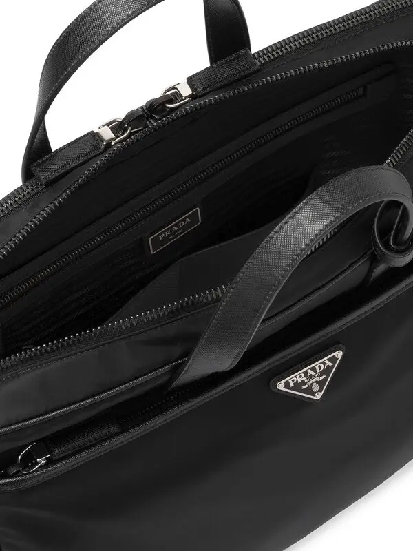 Prada Re-nylon And Saffiano Leather Briefcase