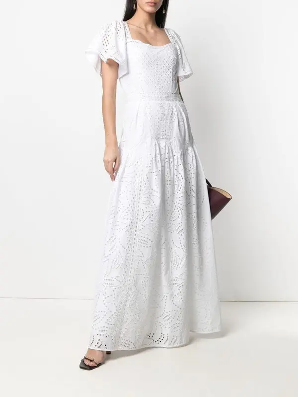 Alberta Ferretti Embroidered Maxi Dress