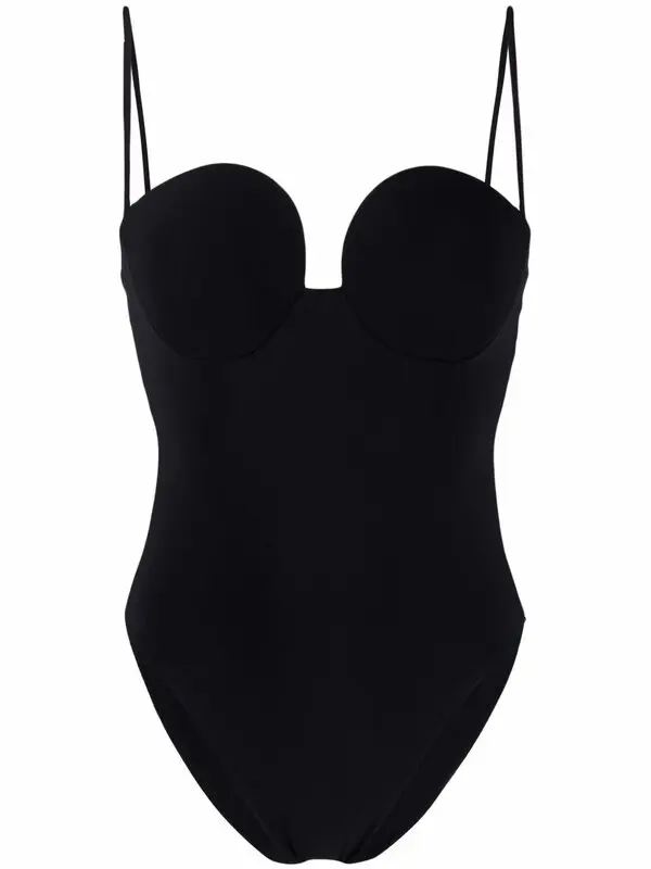 Magda Butrym Sweetheart Neckline Swimsuit - Black