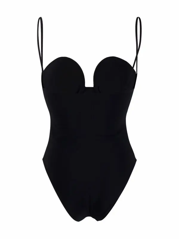 Magda Butrym Sweetheart Neckline Swimsuit - Black