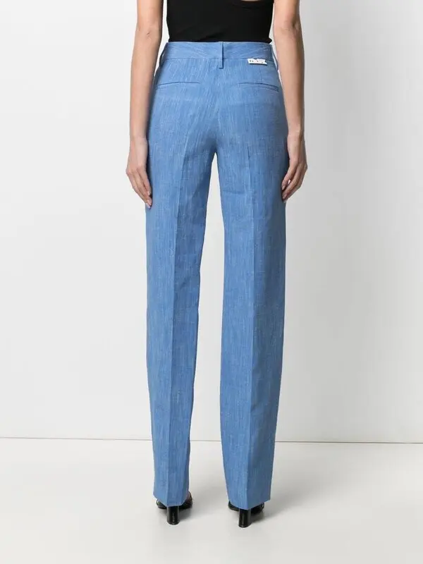 Off-White Logo-print Straight-leg Trousers