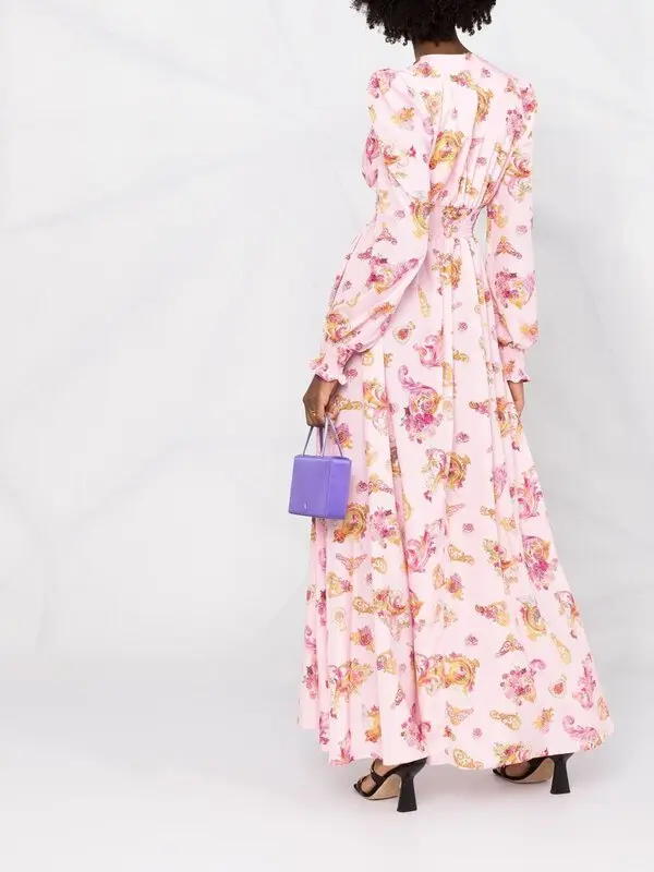 Versace Floral Print Maxi Dress