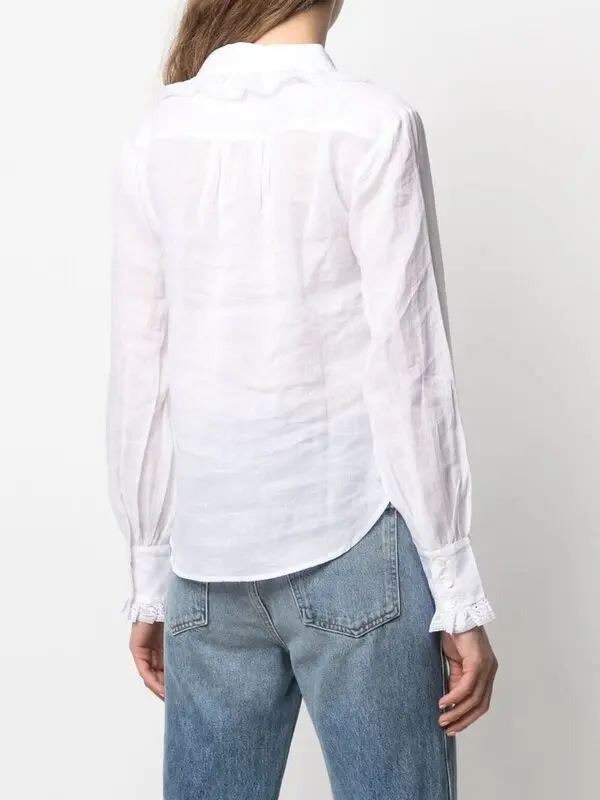 FRAME Lace-detailed Concealed Shirt