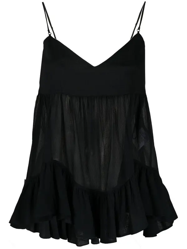 Alexander McQueen Panelled Seersucker Camisole