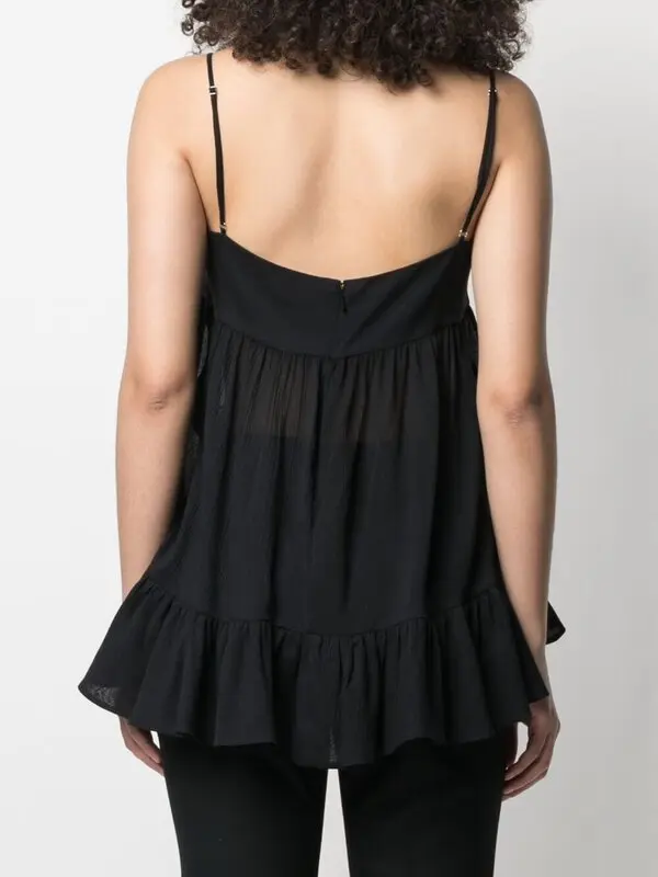 Alexander McQueen Panelled Seersucker Camisole