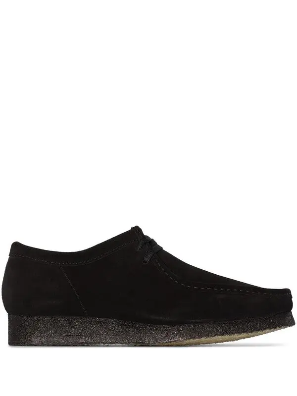 Clarks Suede Wallabee Boots - Black