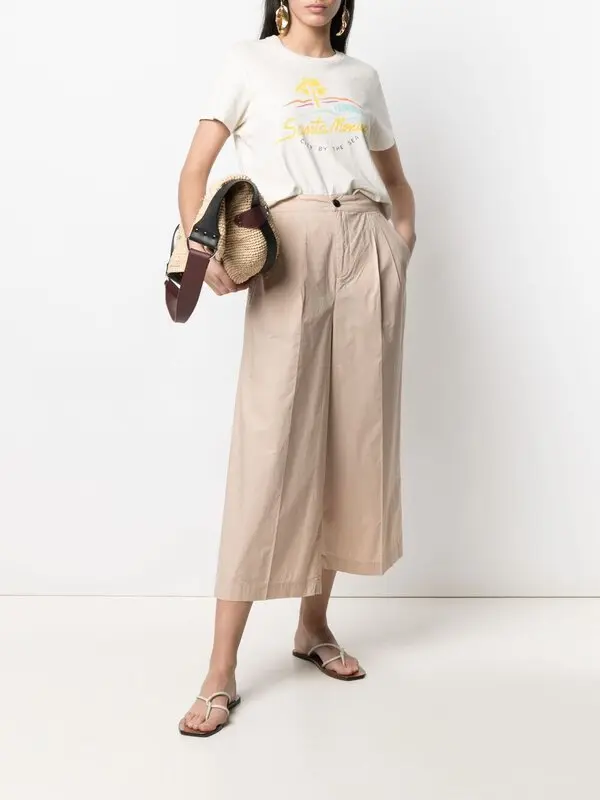Woolrich Cropped Trousers With Pleat Detailing