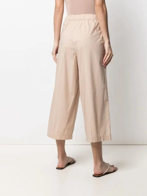 Woolrich Cropped Trousers With Pleat Detailing
