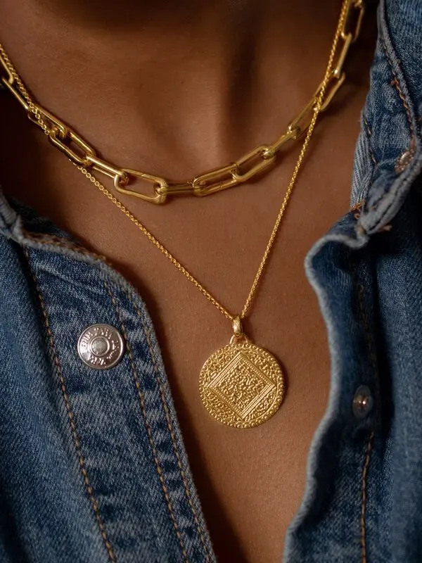Monica Vinader Marie Mini Pendant Charm - Gold