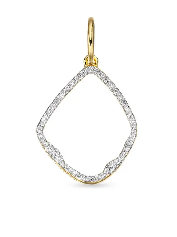 Monica Vinader Riva Diamond Pendant Charm - Gold