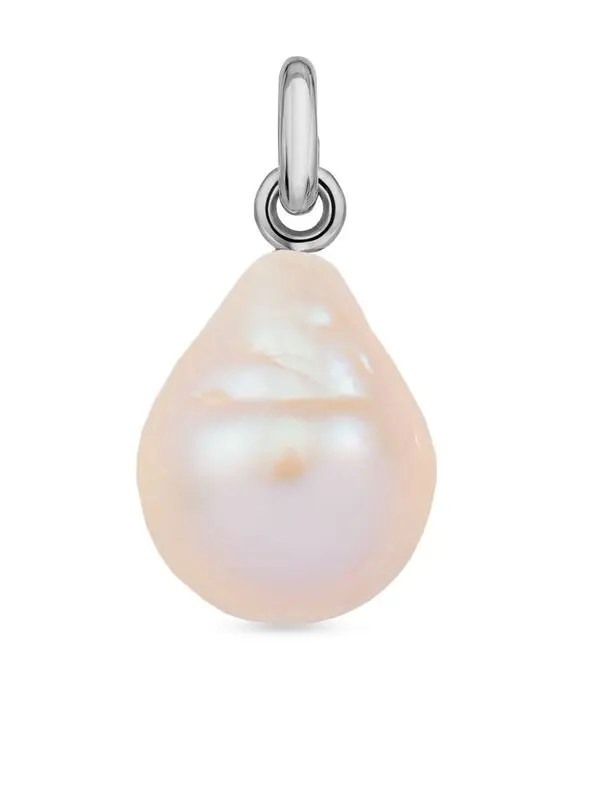 Monica Vinader Nura Baroque Pearl Pendant Charm - Silver