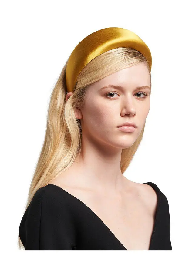 Prada Satin Headband - Yellow | Editorialist display picture 1