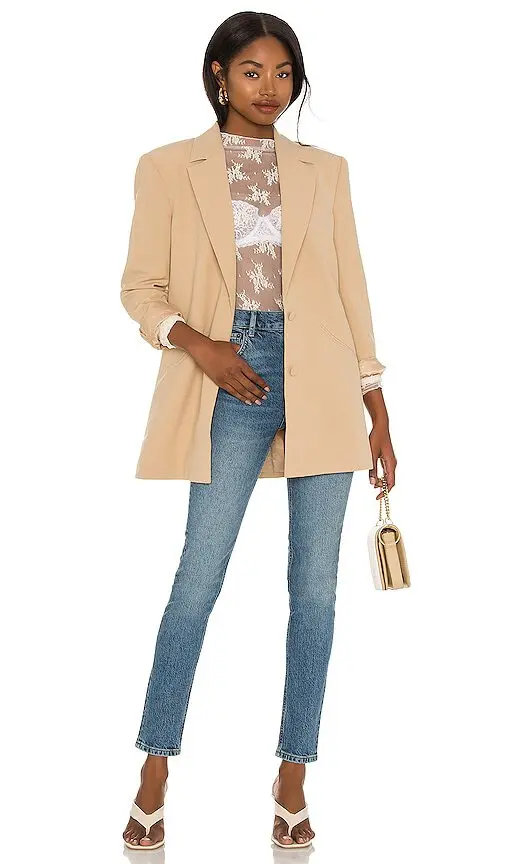 Free People Lady Lux Layering Top Sheer Floral Mesh - Evening Creme