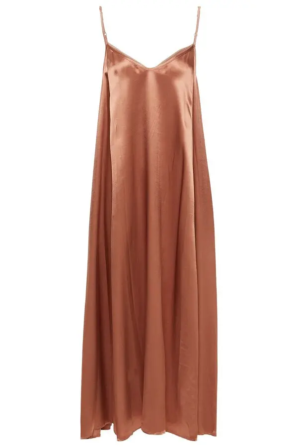 enza costa satin dress Enza Costa Satin Tank Maxi Dress
