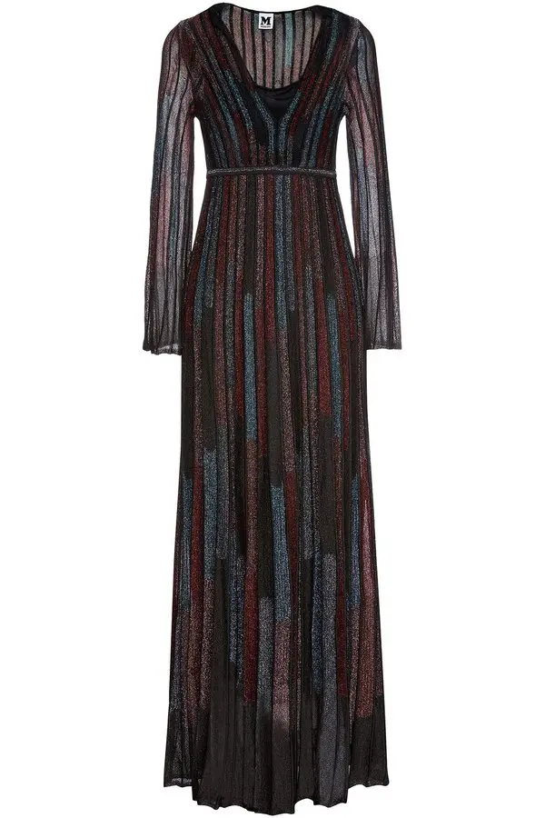 Missoni Metallic Crochet-Knit Maxi Dress In Black - 85% Off | Editorialist