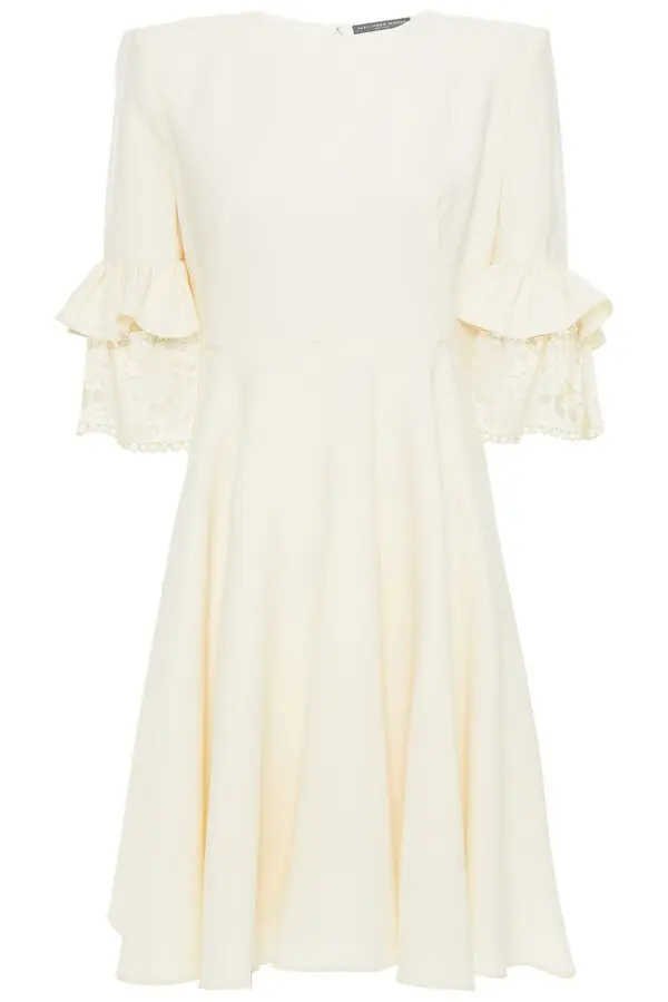 white christmas dresses 2003 Alexander McQueen Metallic Beaded Ivory Wool Open-Back Dress main image 1