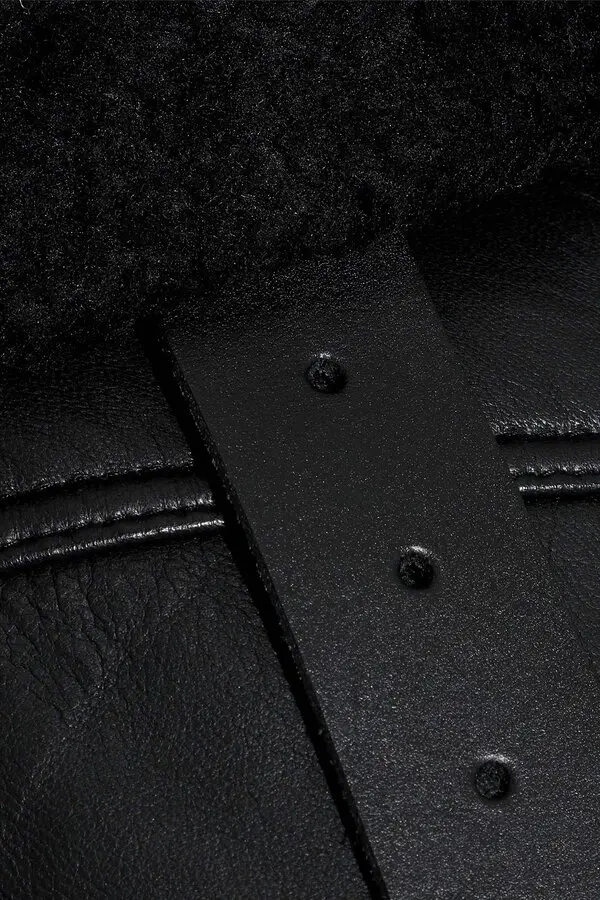 Walter Baker Adele Faux Shearling-trimmed Leather Jacket Size