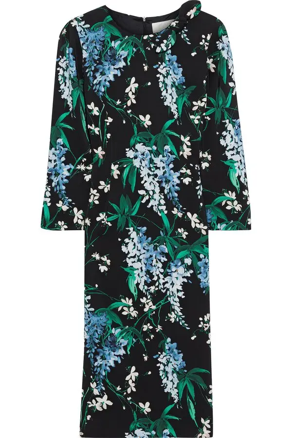 Goat Jenna Bow-Embellished Wool-Crepe Dress In Black - 85% Off |  Editorialist