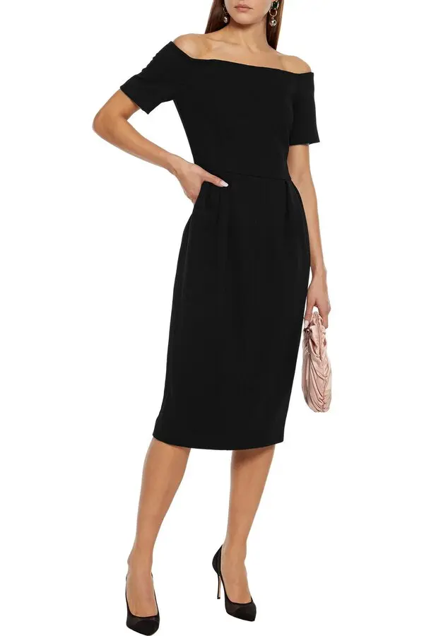 fendi dress off shoulder Fendi Black Fendi Mania Off-The-Shoulder Dress Fendi