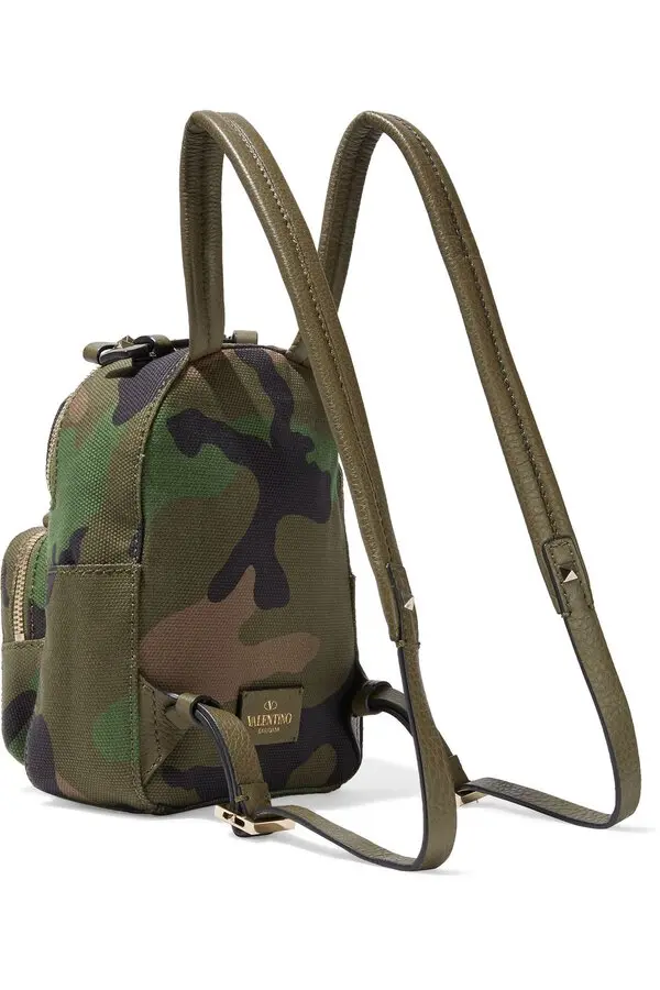 Valentino Butterfly Camo Canvas Backpack Valentino Garavani Camouflage backpack with butterfly  main image 4