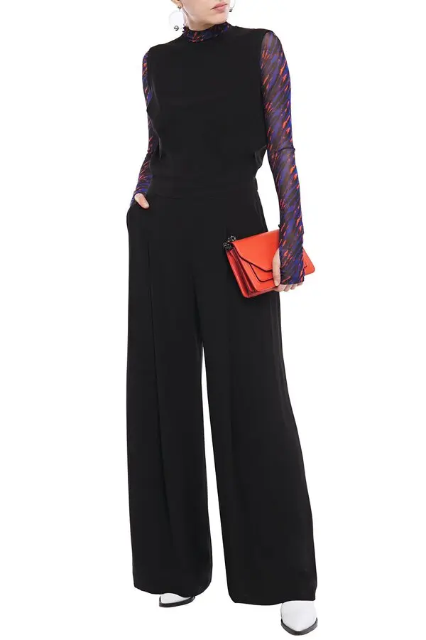 Alexander McQueen Satin-crepe Wide-leg Jumpsuit