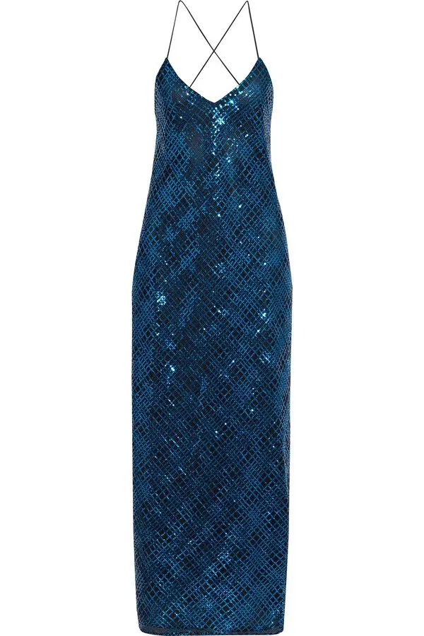 asos blue mini dress Navy Maxi Slip Dress main image 0