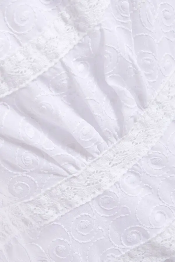 Melissa Odabash Meghan Crochet-Trimmed Embroidered Cotton-Voile Mini Dress  In White - 70% Off | Editorialist