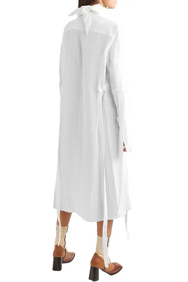 ellery shirt dress Ellery Double Helix Cotton Shirt Dress In Blue - 30% Off