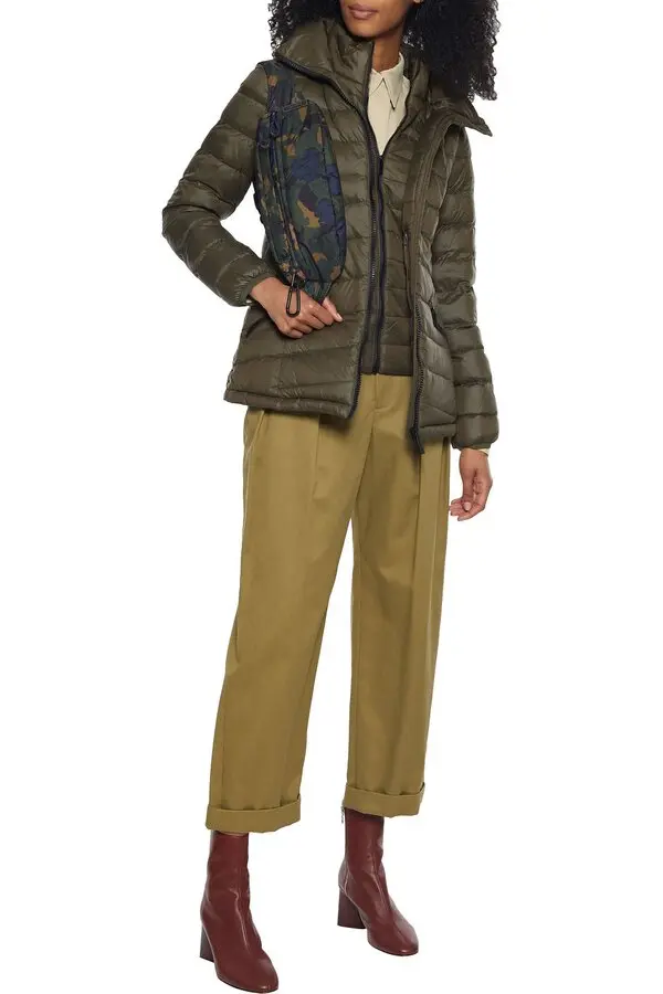 Dkny Quilted Shell Hooded Jacket Size