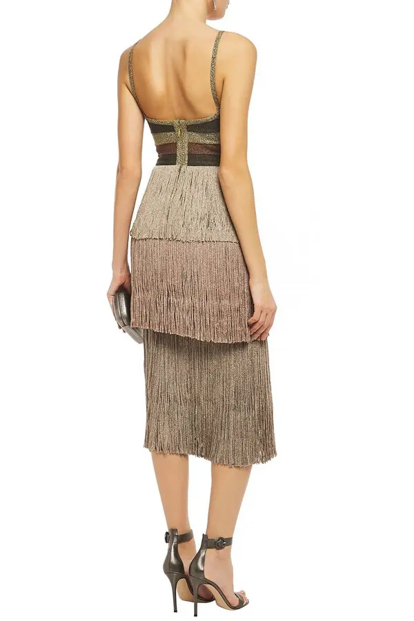 green dress brown heels EMERALD FEATHER BUST BANDAGE MIDI DRESS – bymollie main image 0