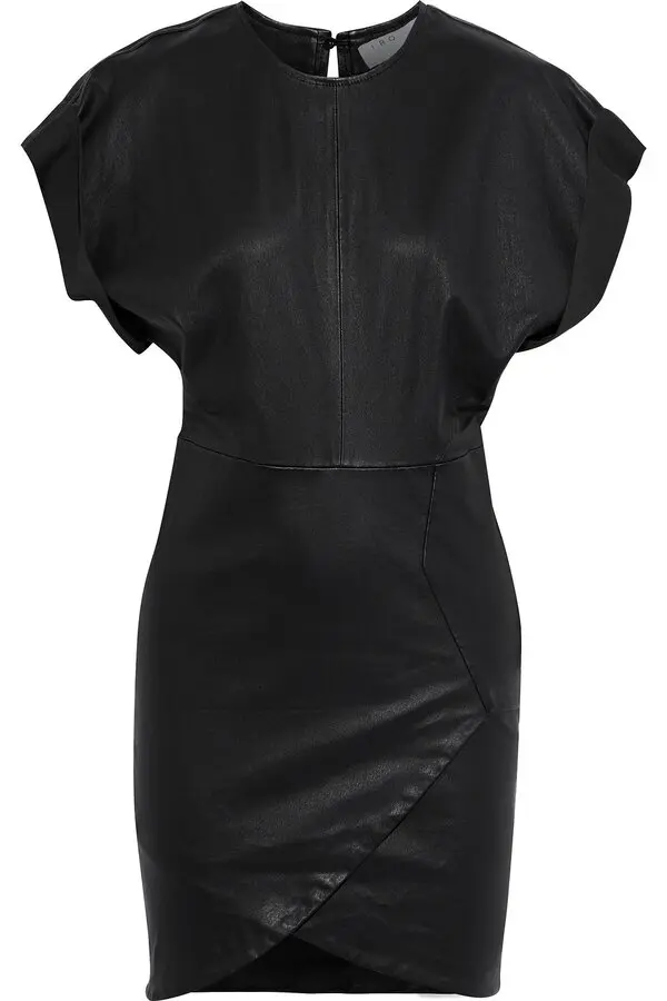 chinese dress ladies IRO LEATHER MINI DRESS FR 36 UK 8