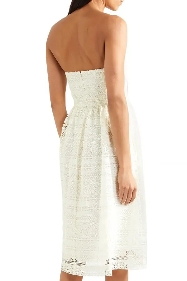 blue strapless midi dress Patsie Strapless Midi Dress