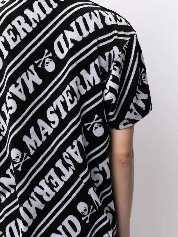 MASTERMIND WORLD Logo Print Velour T-shirt