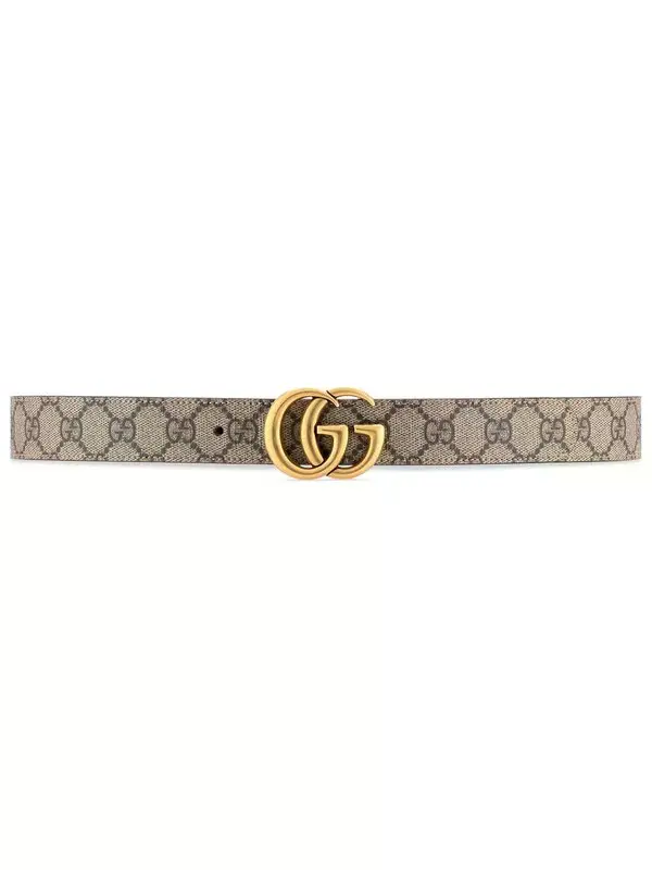 Gucci Gg Supreme Canvas Reversible Belt - Neutrals