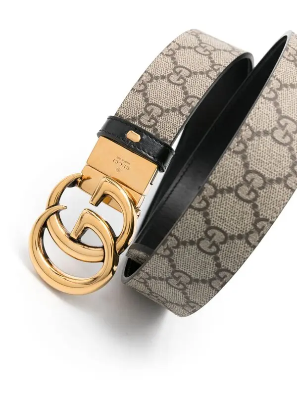 Gucci Gg Marmont Reversible Belt - Neutrals