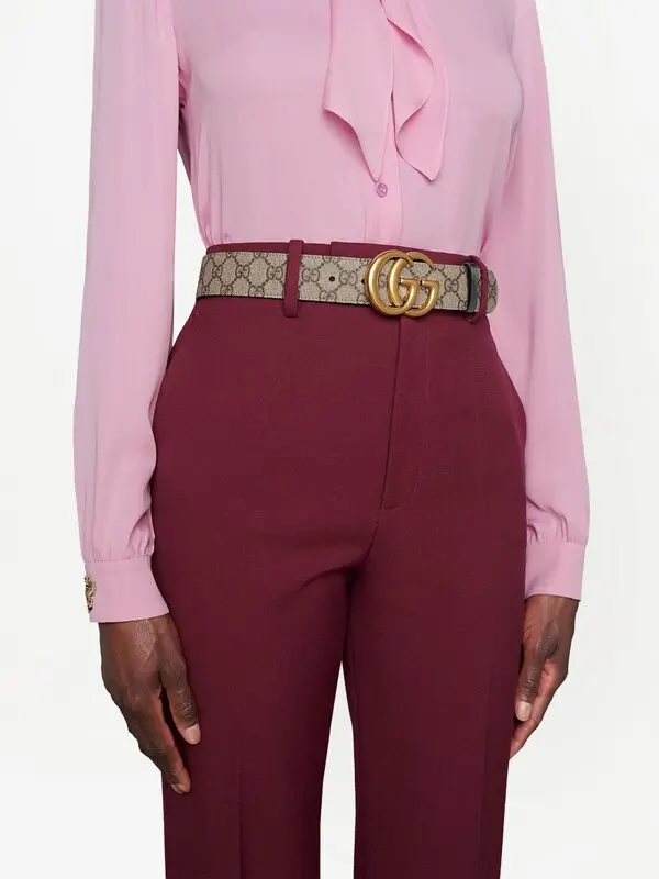 Gucci Gg Marmont Reversible Belt - Neutrals