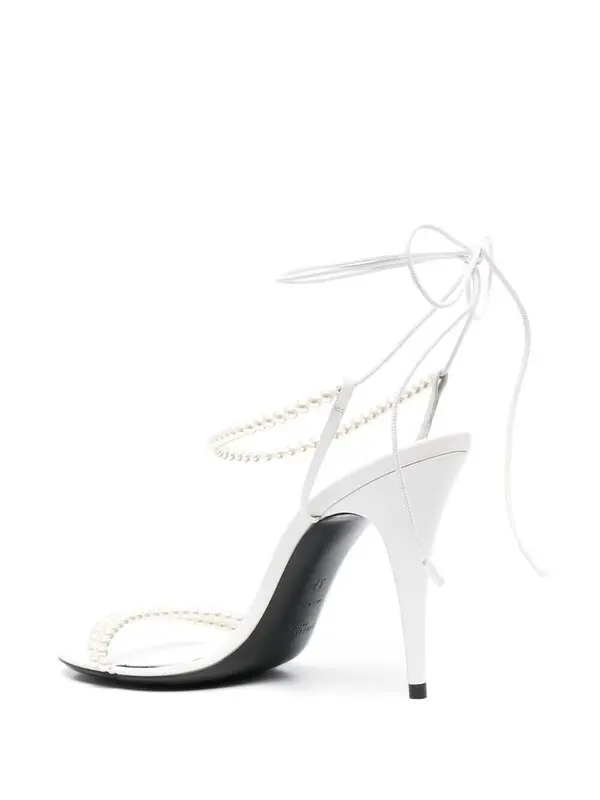 Saint Laurent Pearl-embellished Open-toe Sandals