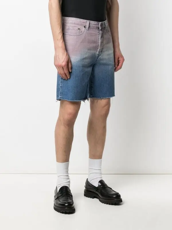 Saint Laurent Gradient Denim Shorts