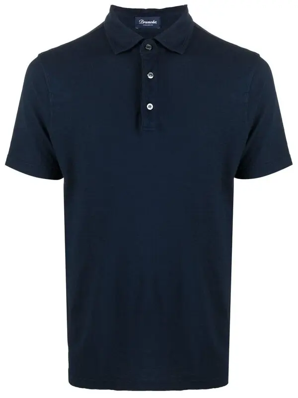 DRUMOHR Short-sleeved Polo Shirt - Blue