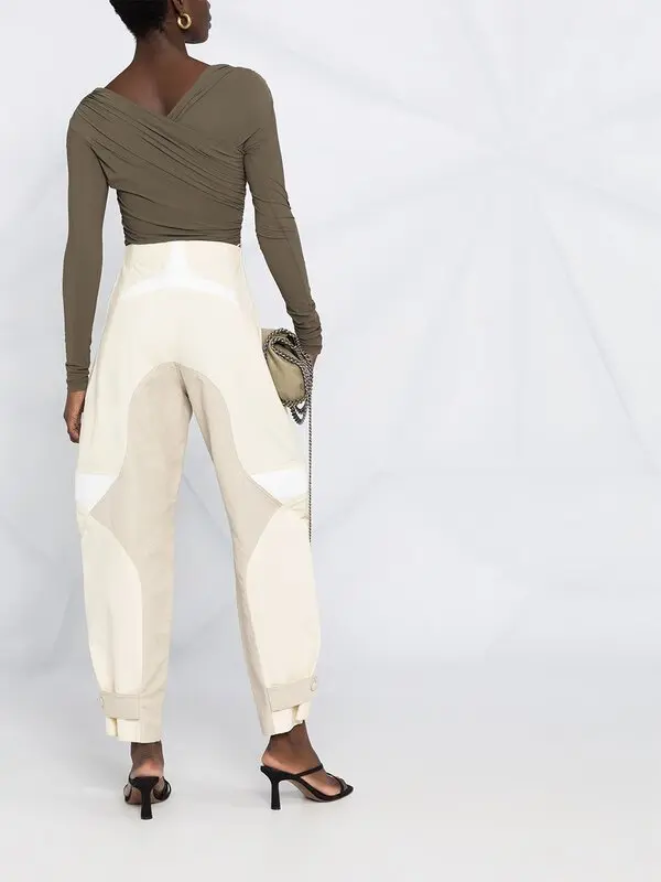 Stella McCartney Panelled Tapered Trousers - Neutrals